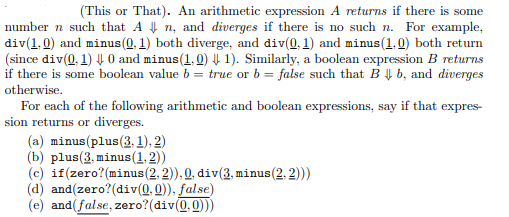 Solved Big Step Operational Semantics Consider This
