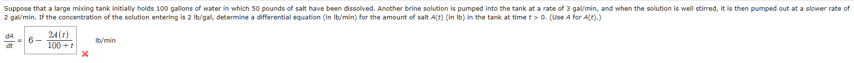 Solved dtdA= lb/min | Chegg.com Solved dtdA= lb/min | Chegg.com
