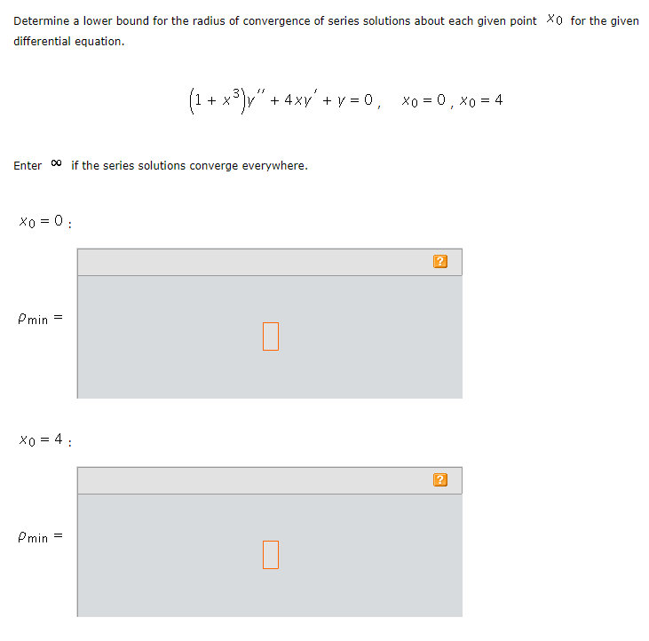 Solved Determine a lower bound for the radius of convergence | Chegg.com