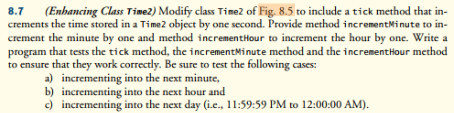 Solved 8.7 (Enhancing Class Time2) Modify class Time2 of | Chegg.com