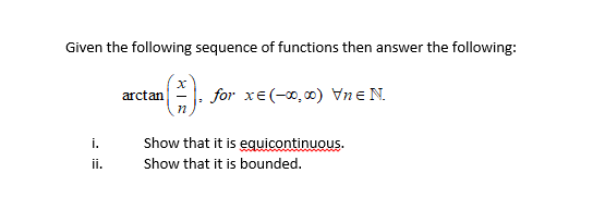 Solved Given the following sequence of functions then answer | Chegg.com