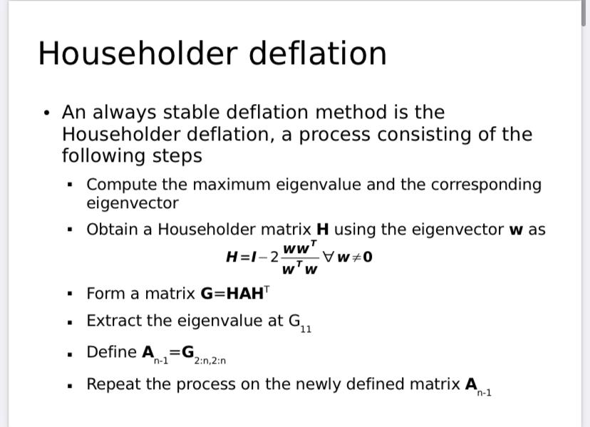 Power method. Find all eigenvalues of a matrix. Use | Chegg.com