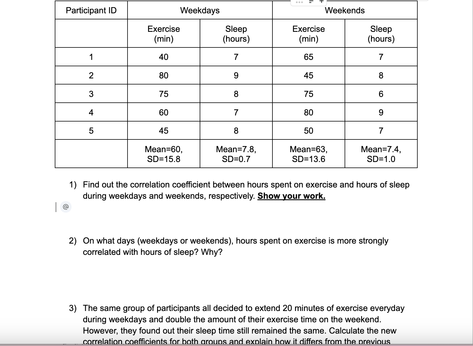 Solved 1Find out the correlation coefficient between hours | Chegg.com