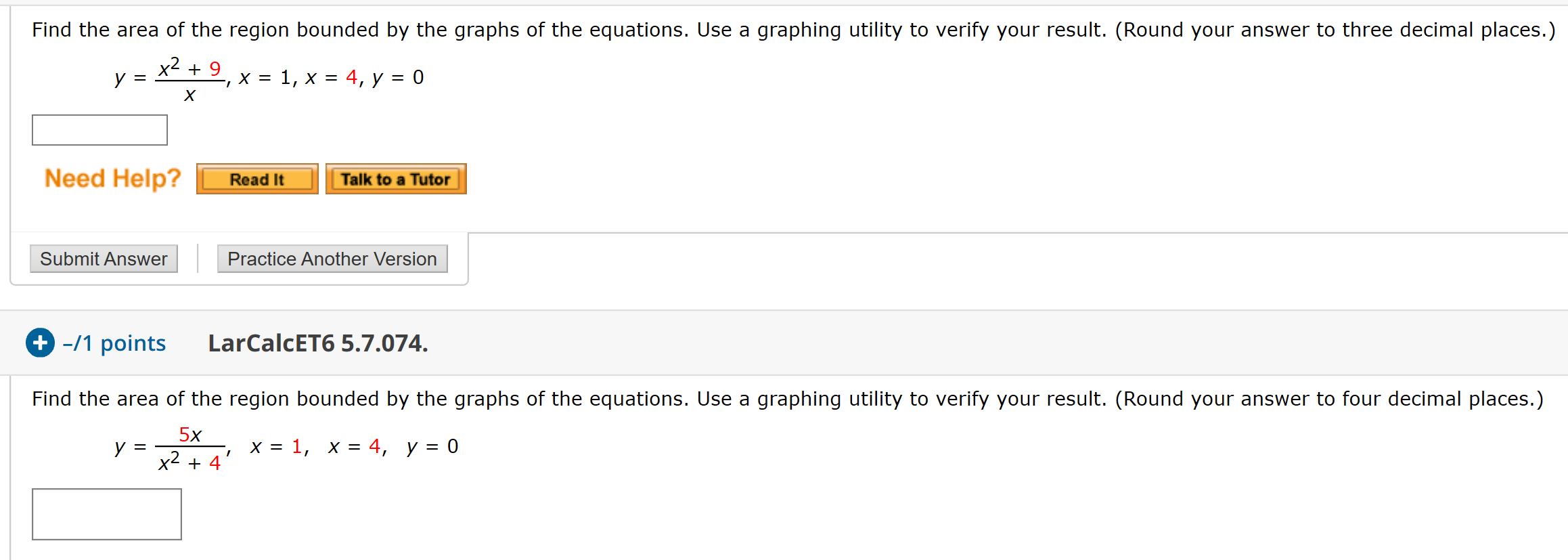 Solved Find The Area Of The Region Bounded By The Graphs Of