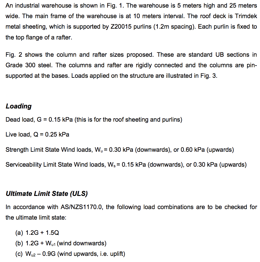 An industrial warehouse is shown in Fig. 1. The | Chegg.com
