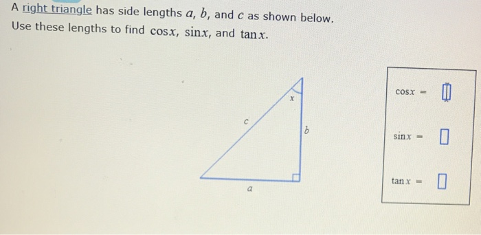 Solved A right triangle has side lengths a, b, and c as | Chegg.com