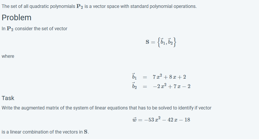 Solved The set of all quadratic polynomials P2 is a vector | Chegg.com
