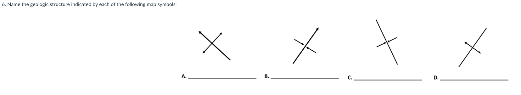 Solved 5. Interpret each strike & dip symbol in Figure | Chegg.com