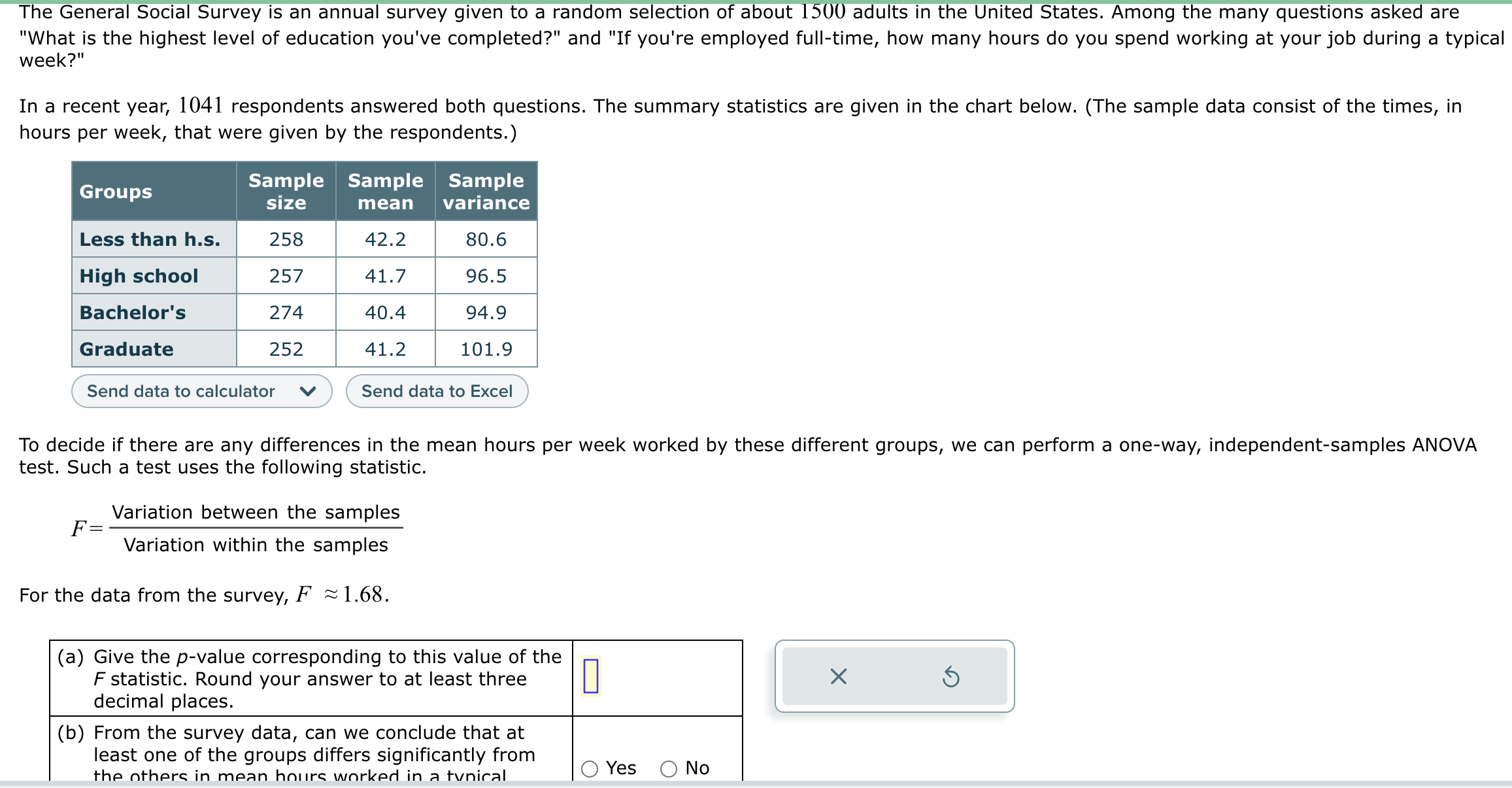 Solved The General Social Survey is an annual survey given | Chegg.com