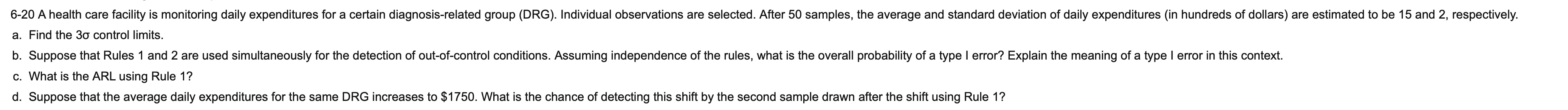 Solved a. ﻿Find the \( 3 \sigma \) ﻿control limits.b. | Chegg.com