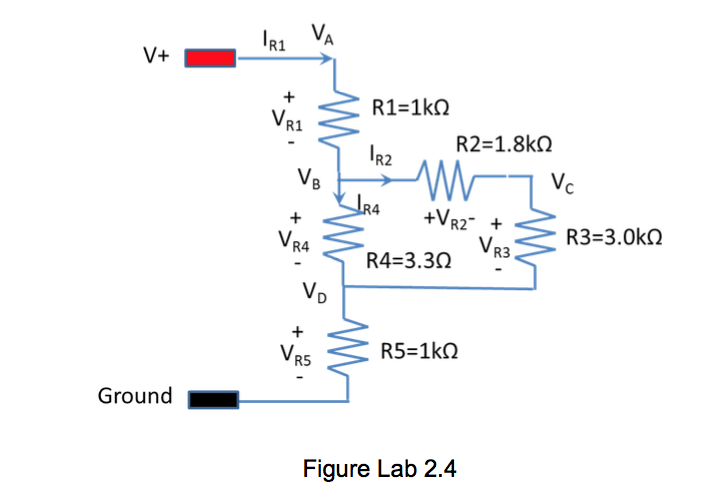 TR1 VA V+ + VR1 R1=1k2 R2=1.8k 2 IR2 VB M. Vc TRA + | Chegg.com