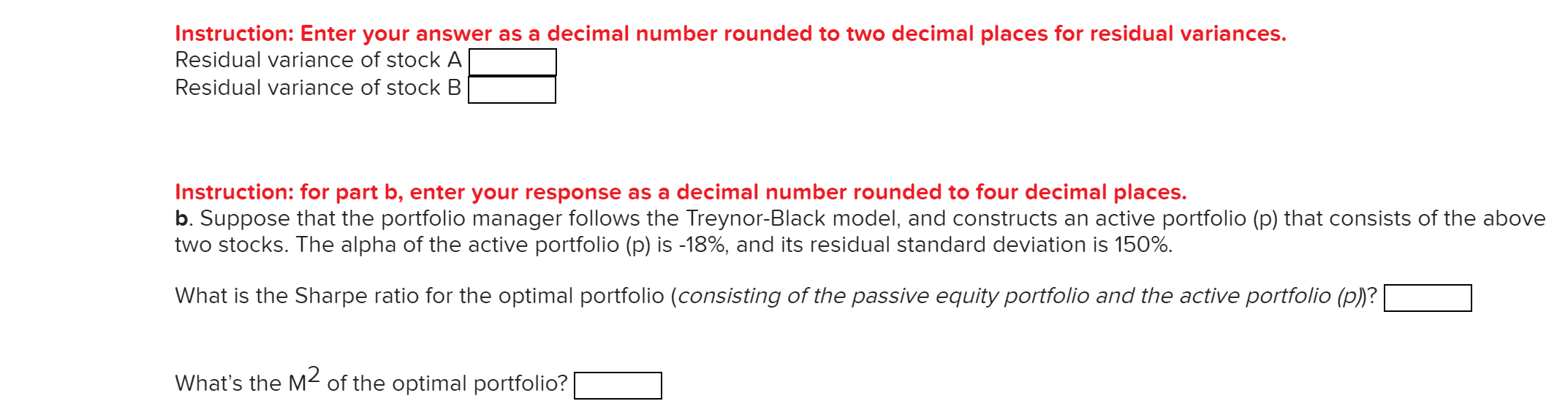 Solved a. Calculate expected excess returns, alpha values, | Chegg.com