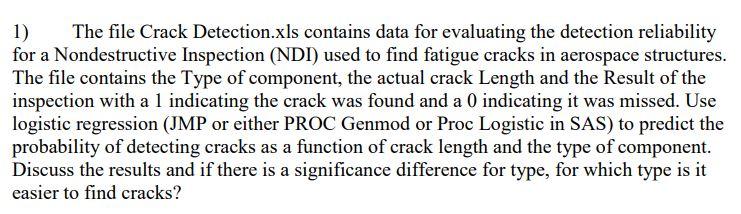I used JMP, Analyze, Fit Model, put (Nominal) Type | Chegg.com