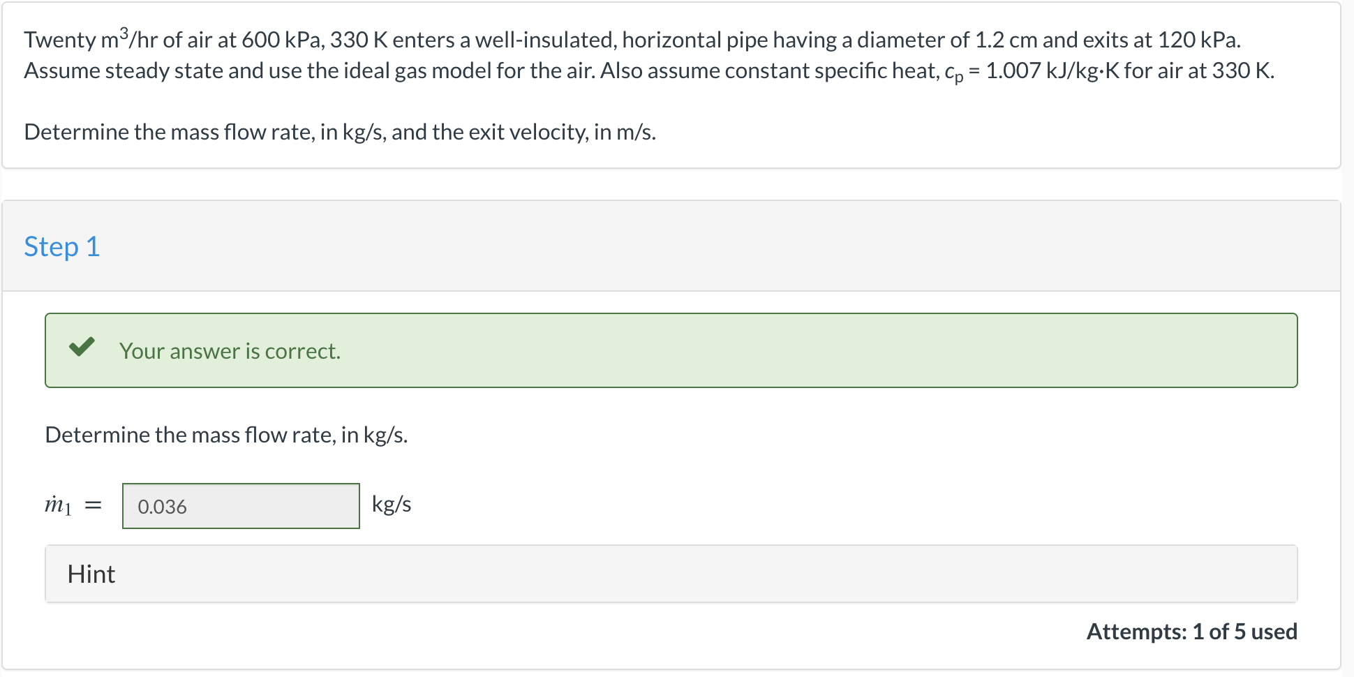 Solved Twenty m3/hr of air at 600 kPa, 330 K enters a | Chegg.com