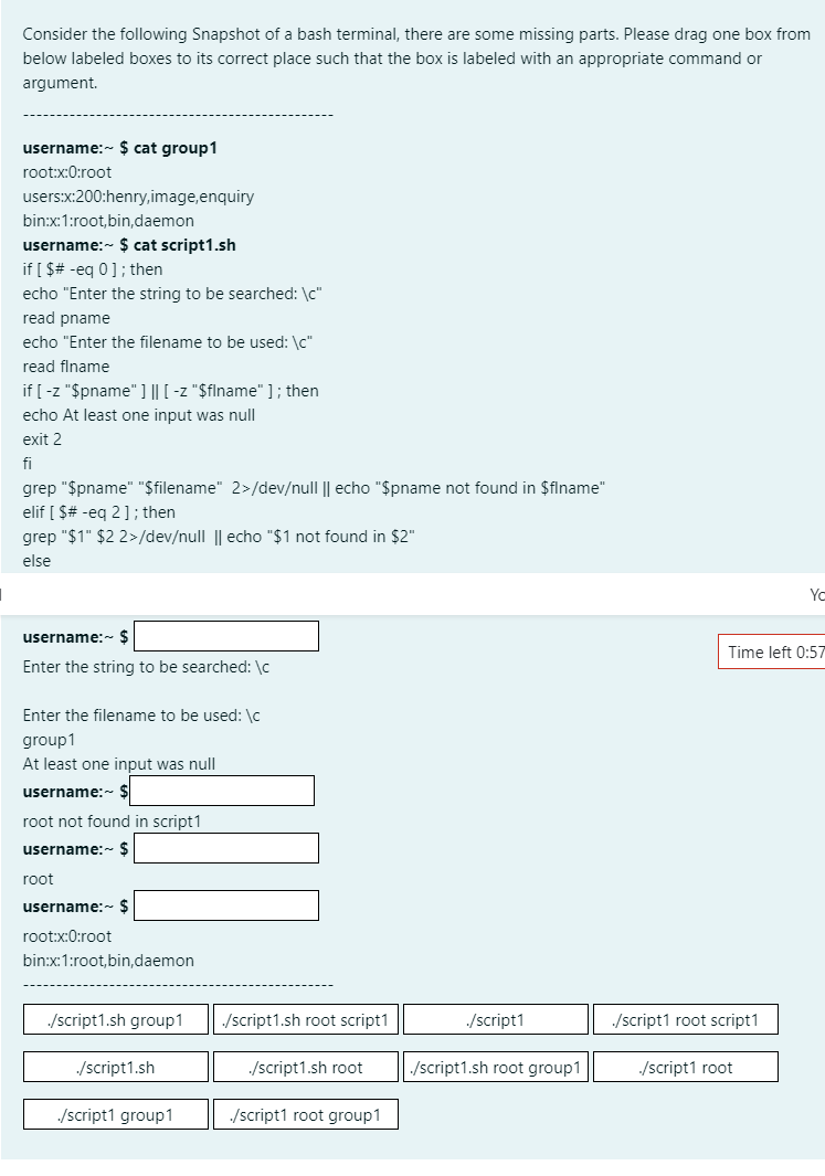 Solved Consider the following Snapshot of a bash terminal, | Chegg.com