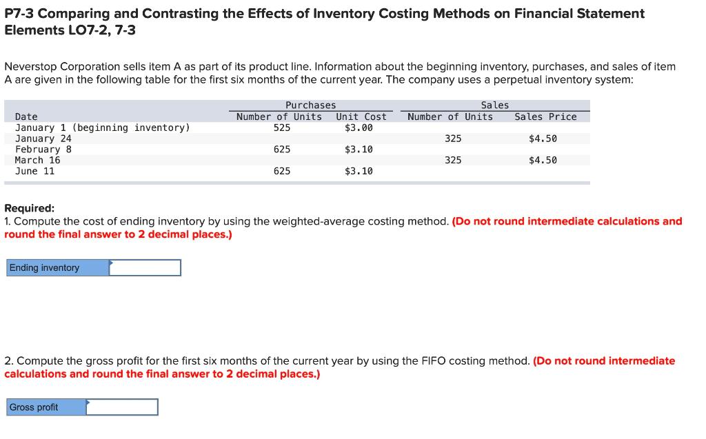 Solved P7-3 Comparing and Contrasting the Effects of | Chegg.com
