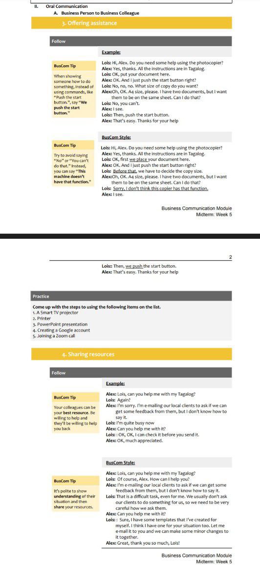 Make a script of a Business Person to Businesses | Chegg.com