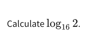 Solved Calculate log162. | Chegg.com