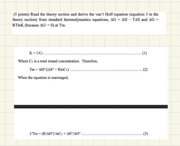 Solved (5 points) Read the theory section and derive the | Chegg.com