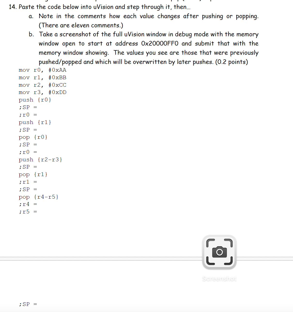 Solved Complete the following based on ARM processing. | Chegg.com
