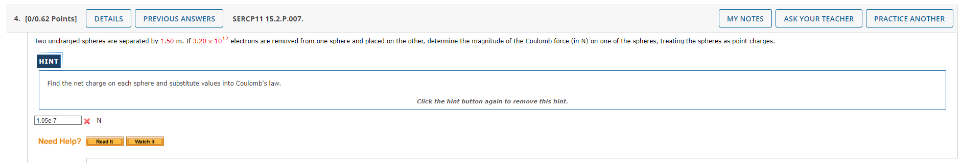 Solved Find the net charge on each sphere and substitute | Chegg.com