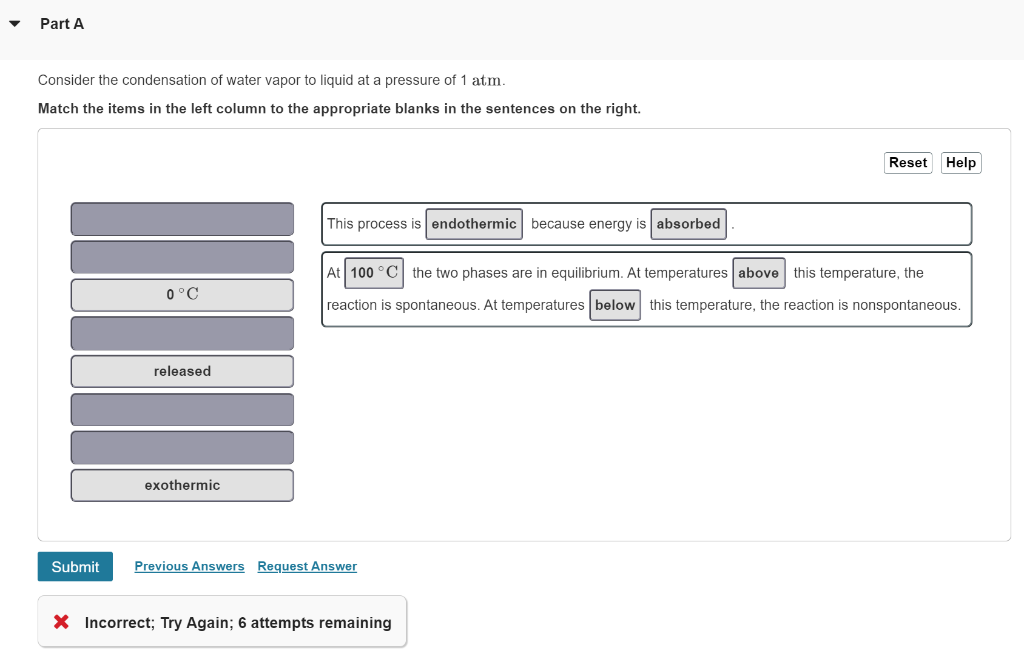 Solved Consider the condensation of water vapor to liquid at | Chegg.com