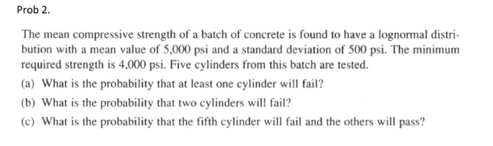 Solved The mean compressive strength of a batch of concrete | Chegg.com