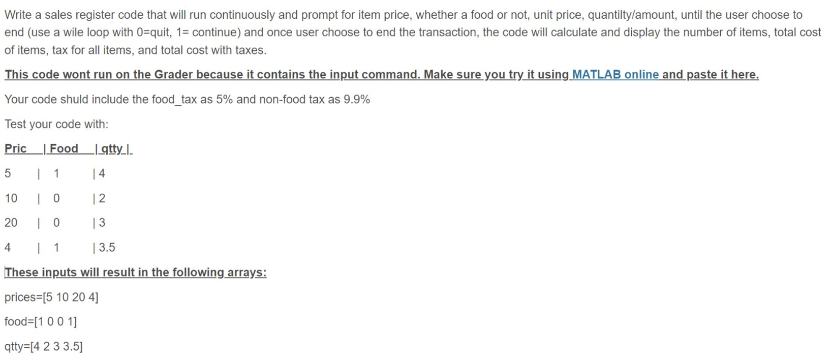Solved CREATE a MATLAB code:Calculations and Outputs:number | Chegg.com