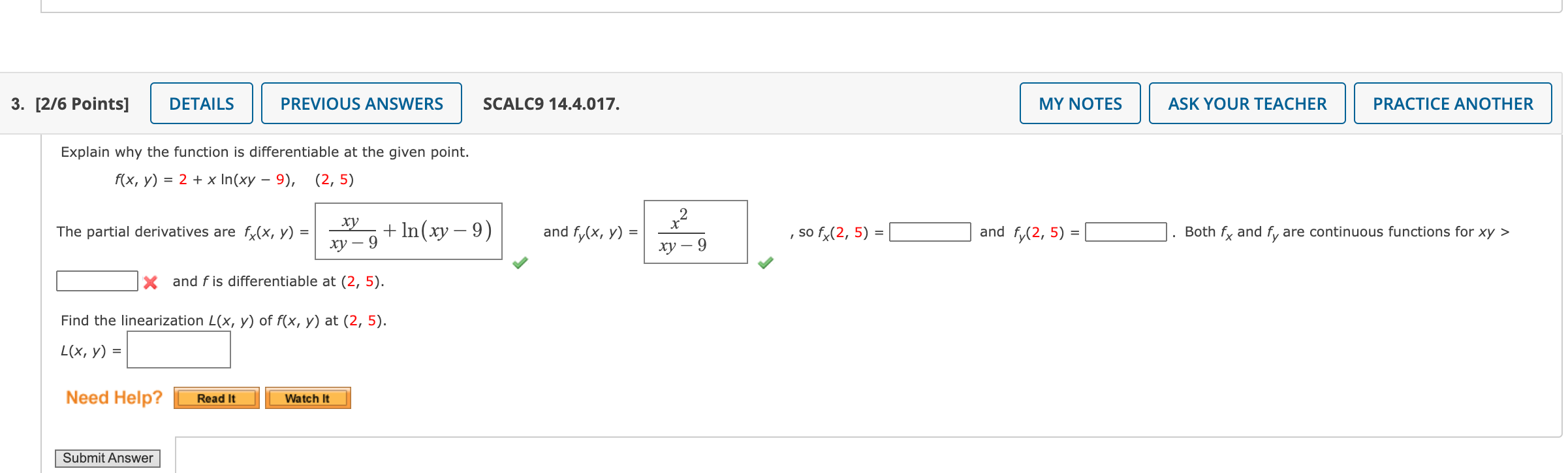 Solved 3. [2/6 Points] DETAILS PREVIOUS ANSWERS SCALC9 | Chegg.com