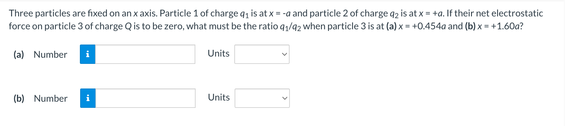 Solved Three particles are fixed on an x axis. Particle 1 | Chegg.com