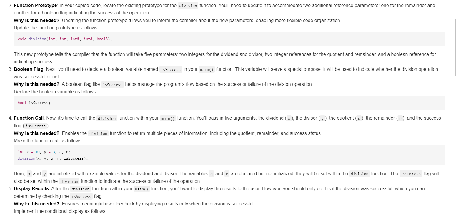 Solved another for a boolean flag indicating the success of | Chegg.com