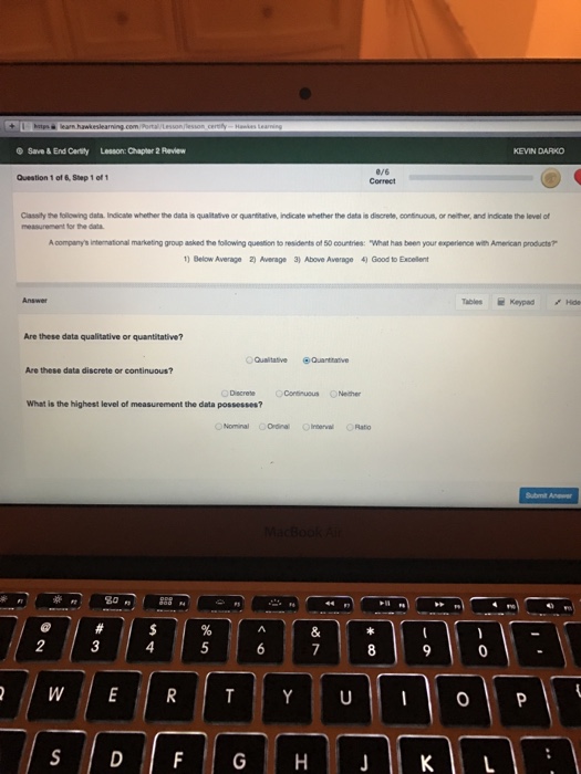 Solved https learn hawkeslearning com Save & End Carsty | Chegg.com
