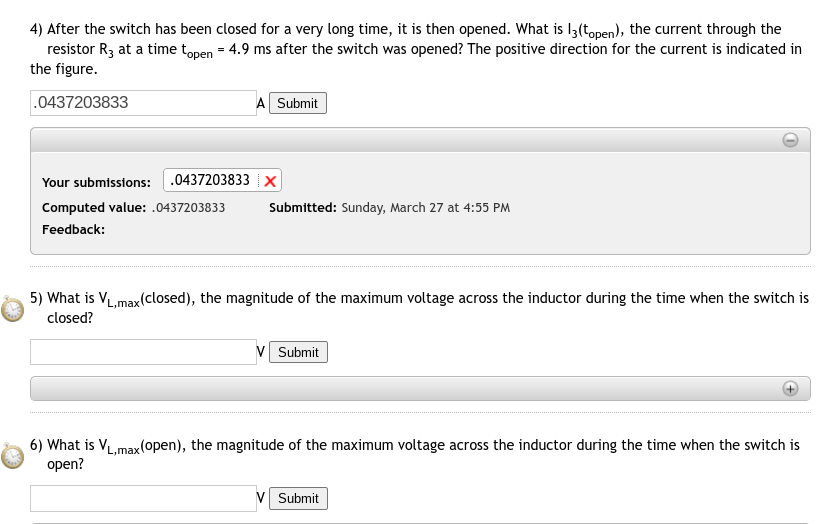 Solved Two Loop RL Circuit2 V4 5 6 7 A circuit is | Chegg.com