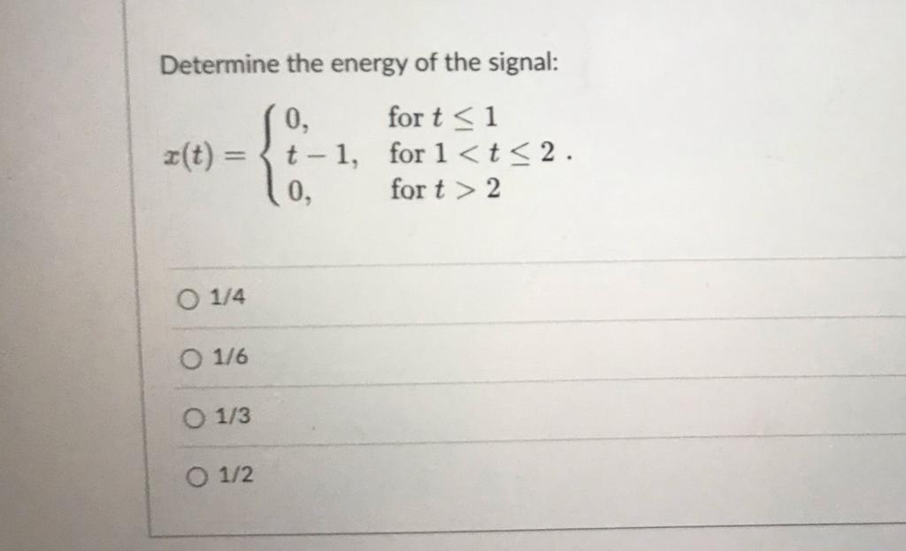 Solved Determine the power of the signal: | Chegg.com