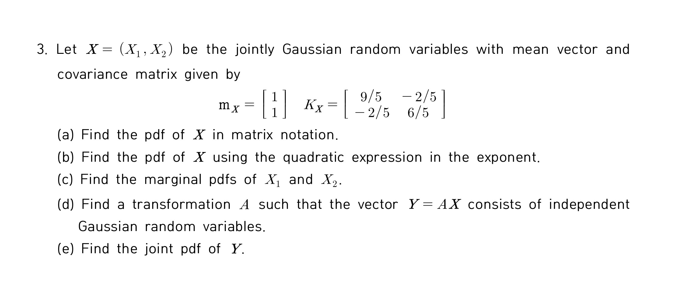 Let Xx1x2 Be The Jointly Gaussian Random 