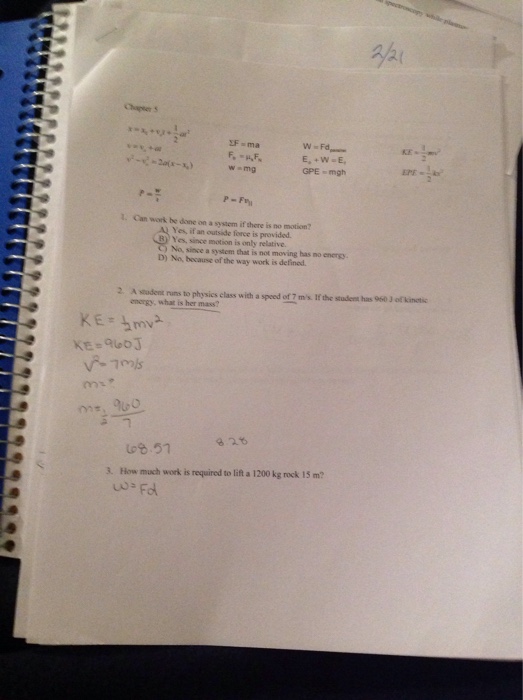 Solved GPE-mgh l- can work be done on a system if there is | Chegg.com