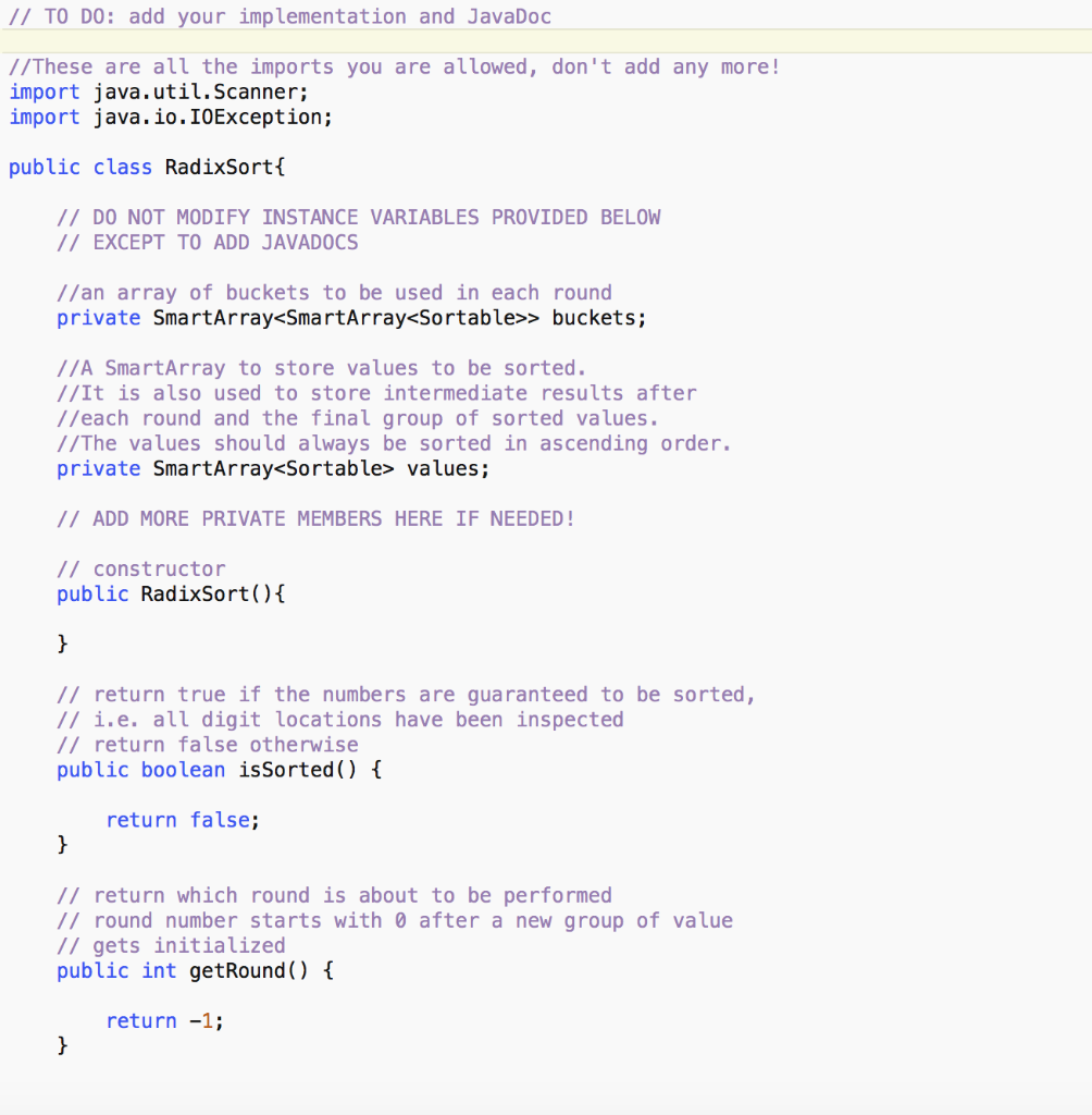 JAVA Sortable.java public interface Sortable{ | Chegg.com JAVA Sortable.java public interface Sortable{ | Chegg.com