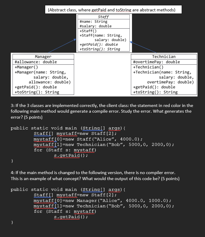 Solved (Points distribution: 10 points if you finish staff | Chegg.com