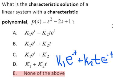 Solved What is the characteristic solution of a linear | Chegg.com