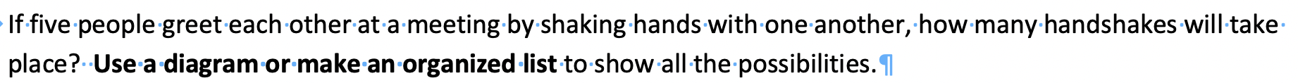 Solved If five people greet each other at a meeting by | Chegg.com