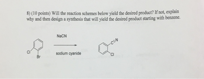 Solved Will the reaction schemes below yield the desired | Chegg.com