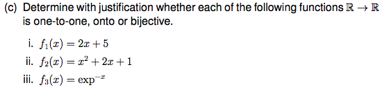 Solved (c) Determine with justification whether each of the | Chegg.com