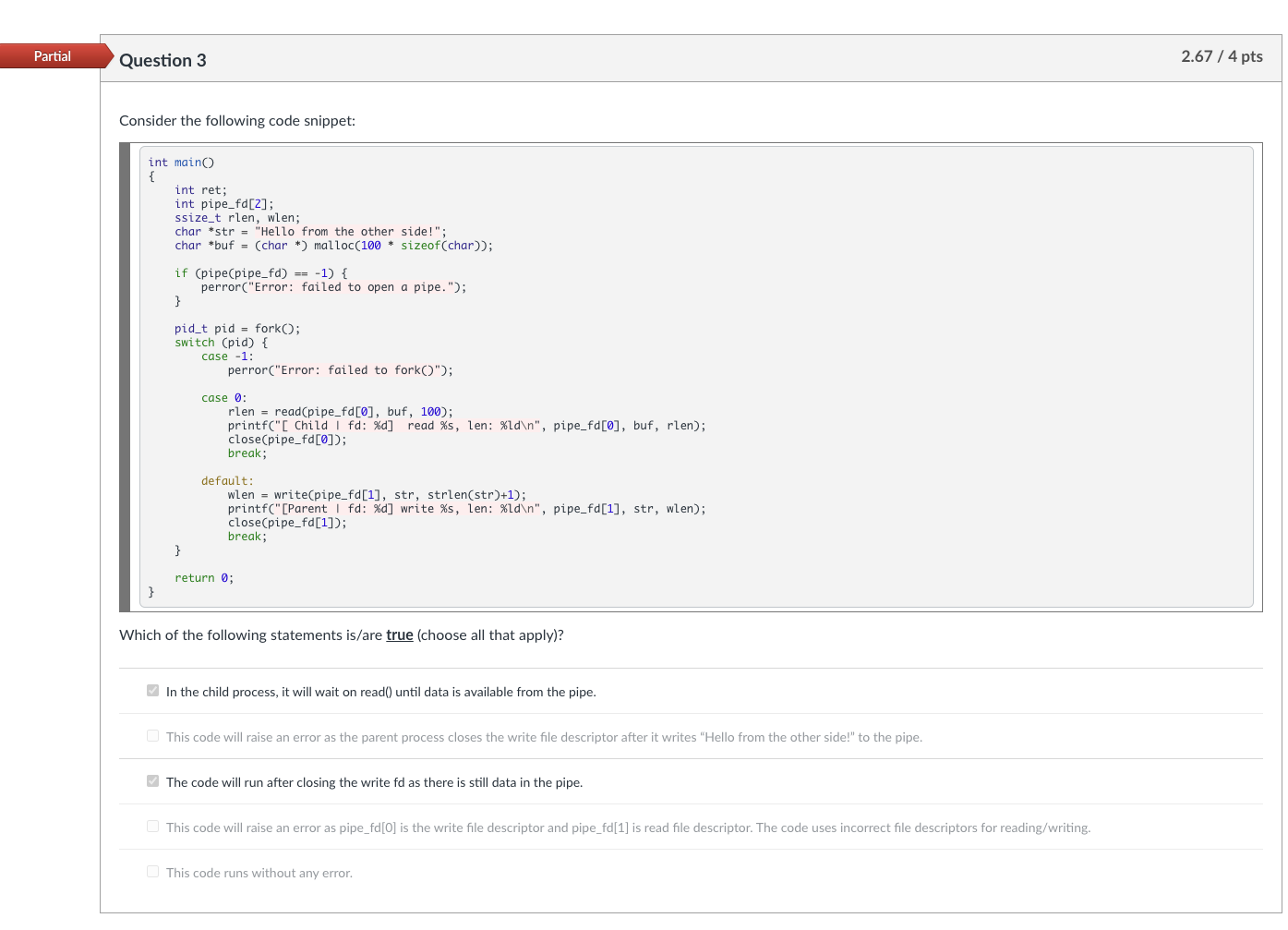 Solved Which of the following statements is false? A user | Chegg.com