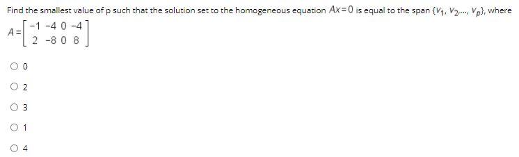 Solved Find the smallest value of p such that the solution | Chegg.com
