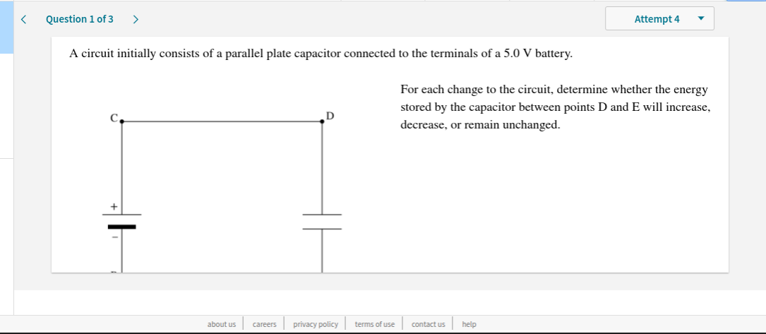 Solved Attempt 4 A circuit initially | Chegg.com