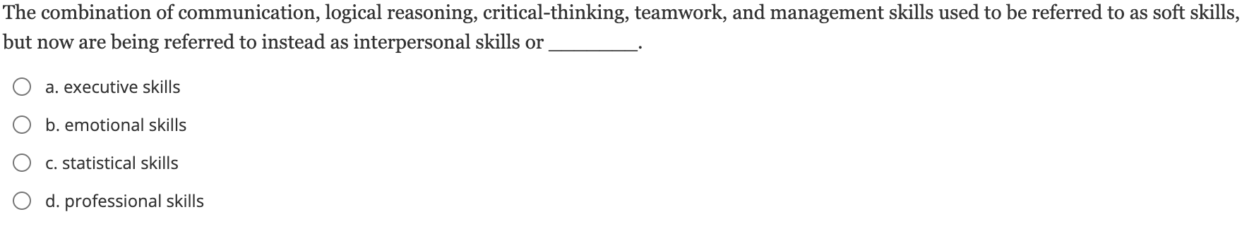 Solved The combination of communication, logical reasoning, | Chegg.com