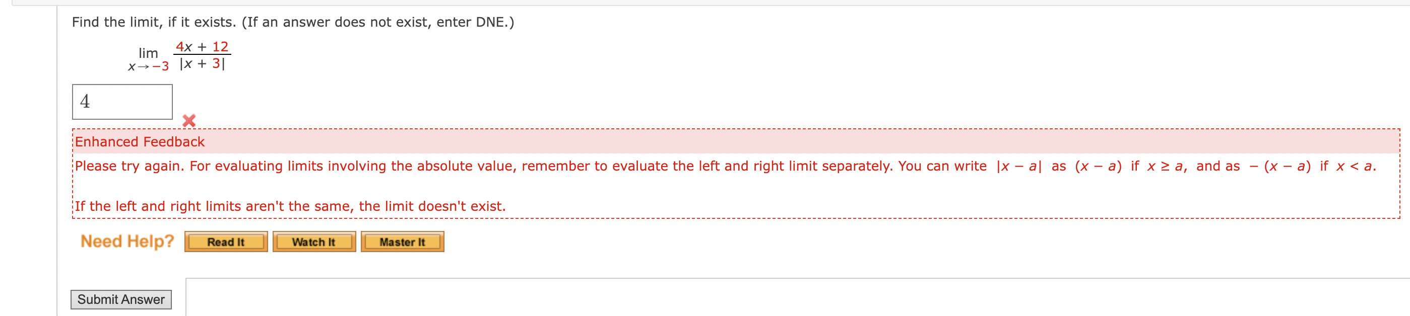 Solved Find the limit, ﻿if it exists. (If an answer does not | Chegg.com