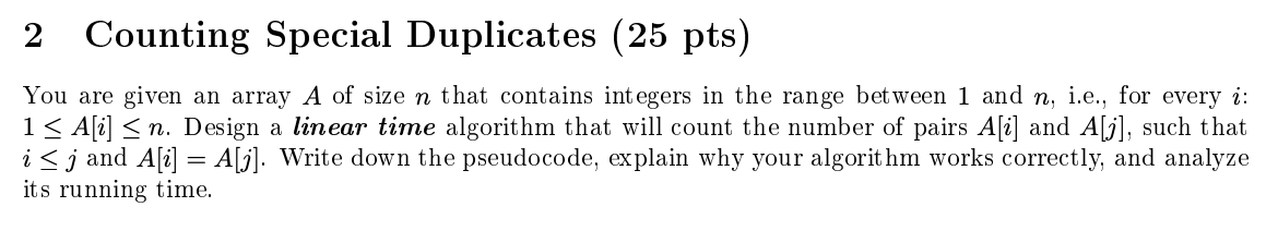 Solved 2 Counting Special Duplicates 25 Pts You Are Given 