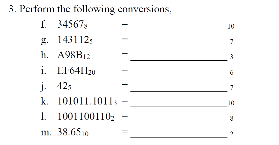 Solved Perform the following conversions. Please, do and | Chegg.com