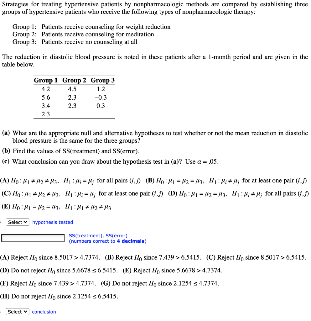 Solved Strategies for treating hypertensive patients by | Chegg.com